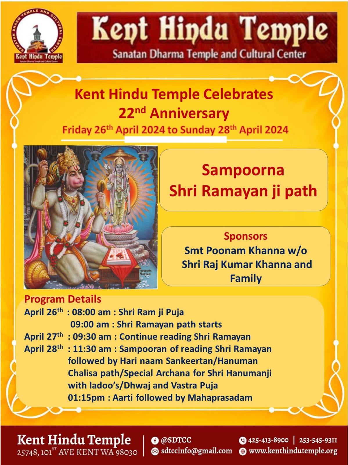 Events - Kent Hindu Temple