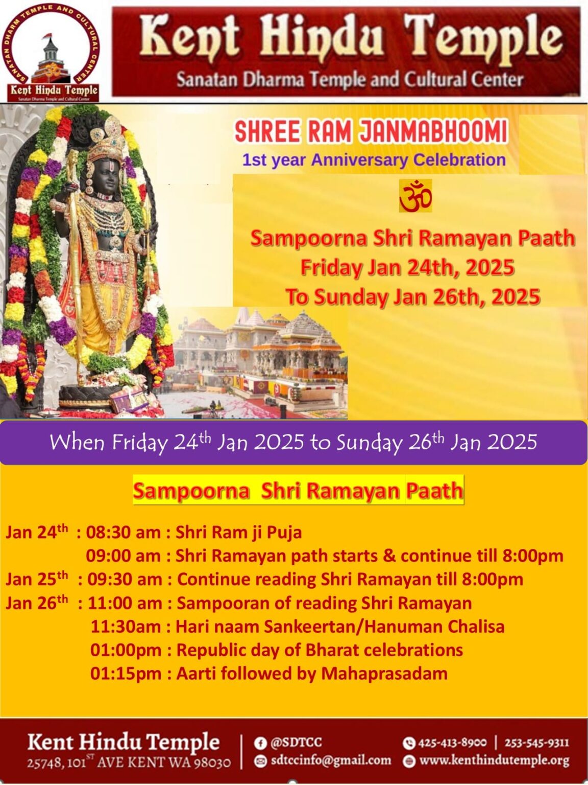 Events - Kent Hindu Temple